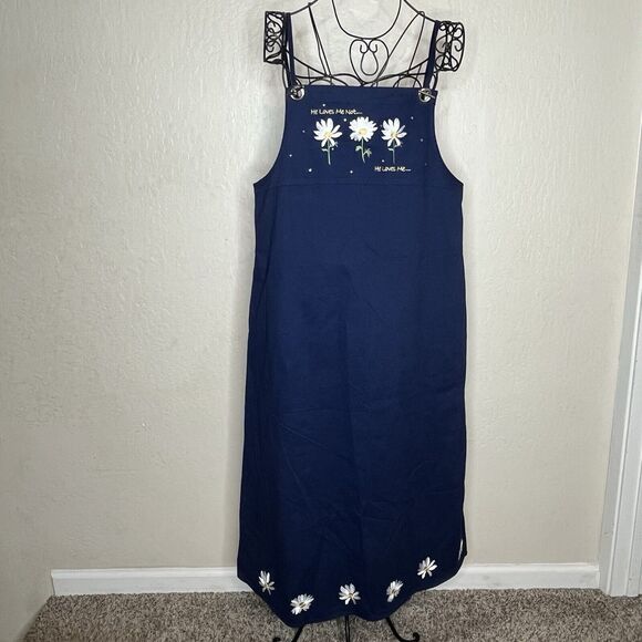 Quacker Factory | Dresses | Vintage Quacker Factory Blue Embroidered ...